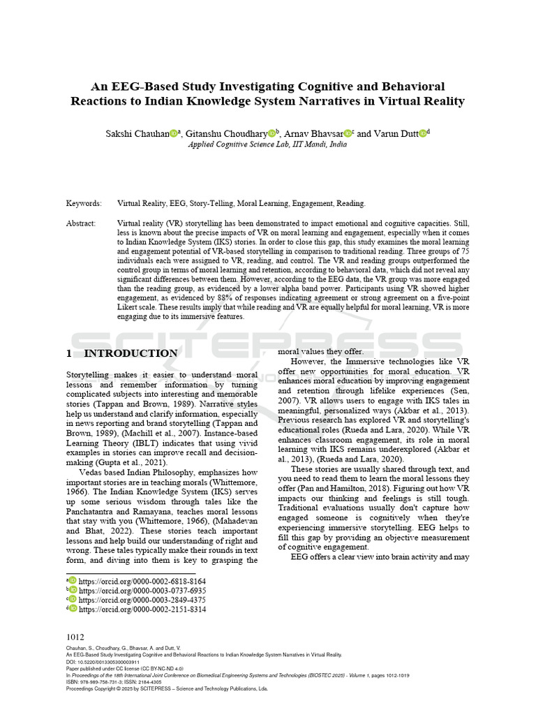 Biosignals-published | PDF | Electroencephalography | Storytelling