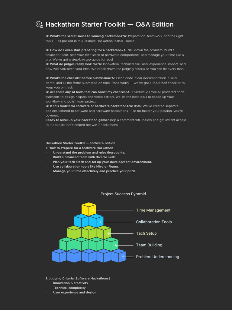 Hackathon Starter Toolkit - Q&A Edition | PDF | Computing | Software Engineering