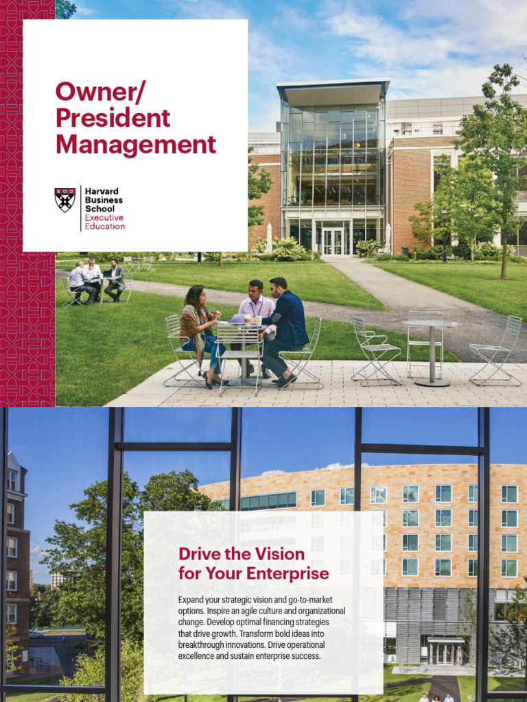 Owner President Management Brochure | PDF | Strategic Management ...