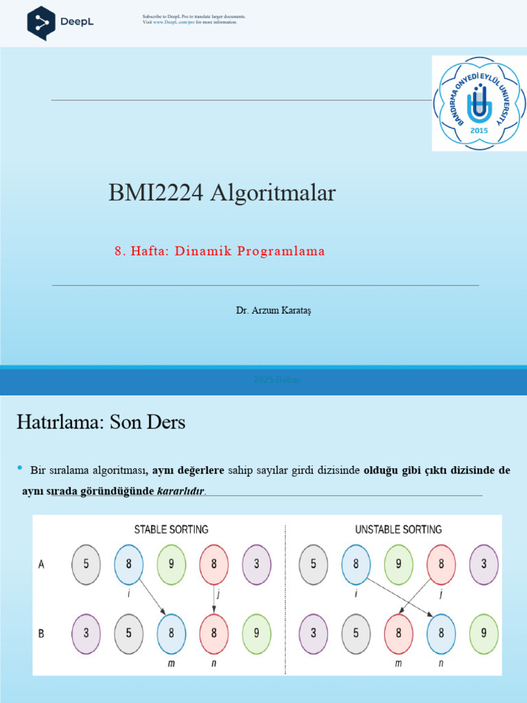 Week8 DynamicProgramming TR | PDF