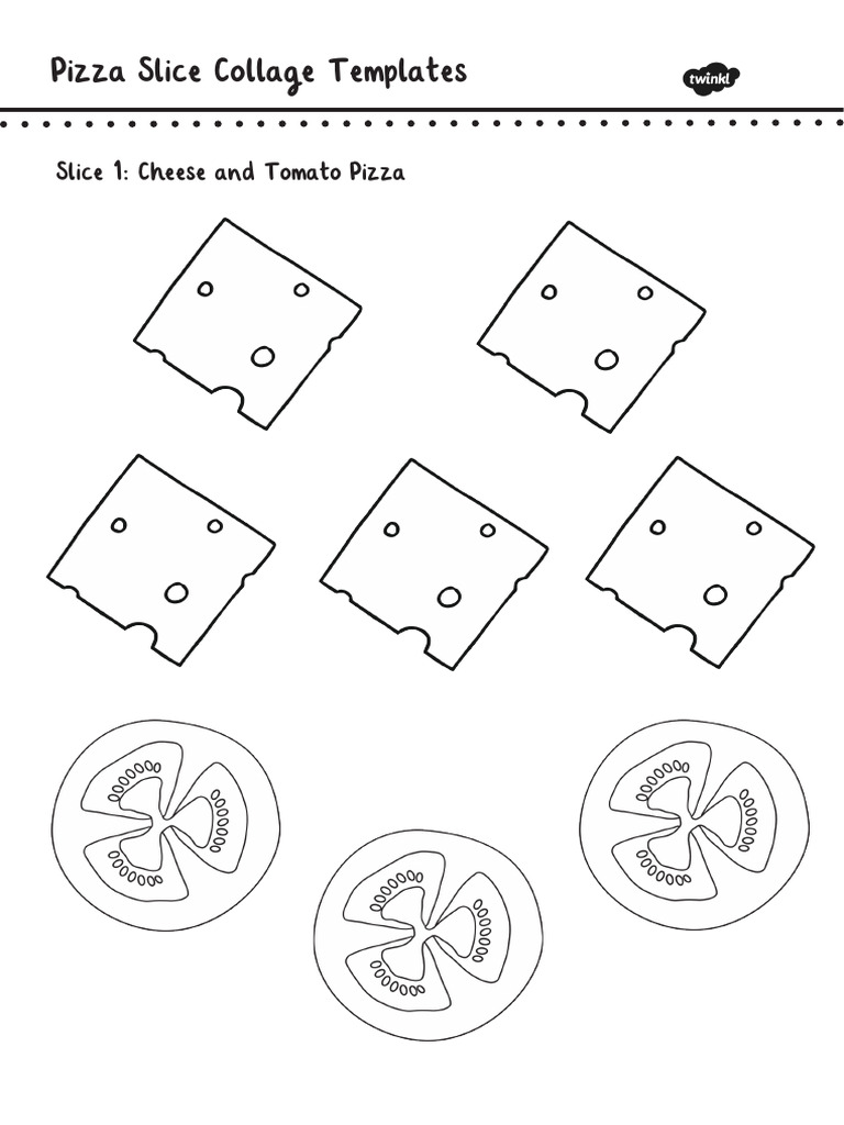 Pizza Slice Collage Templates | PDF