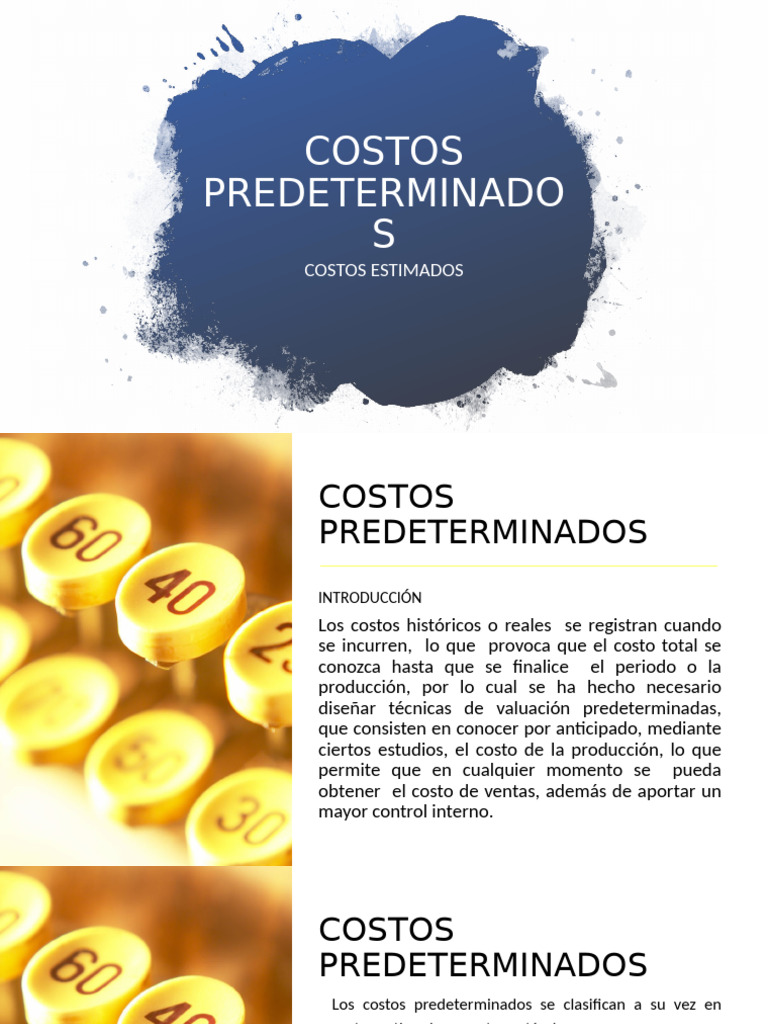 Costos Predeterminados | PDF | Economias