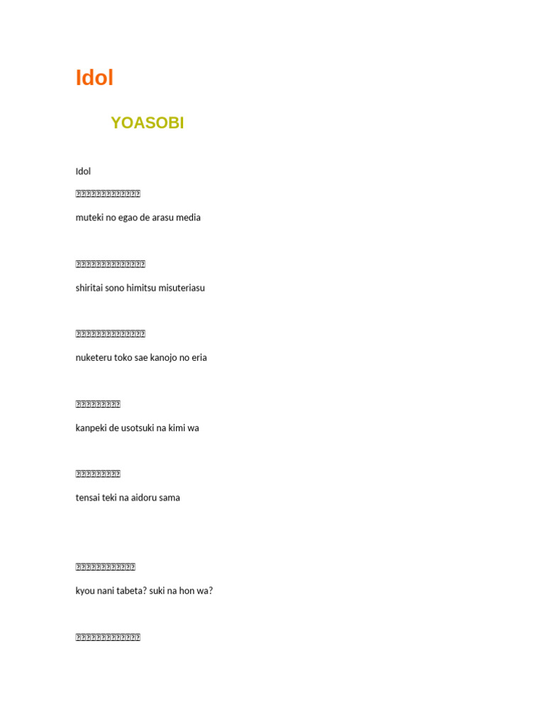 Idol | PDF | Amor | Filosofía Aplicada