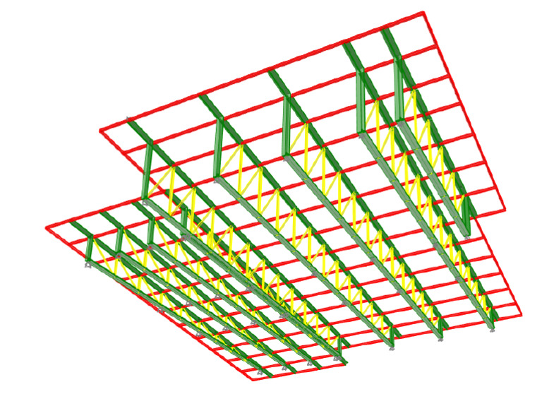 Roof Framing ETABS Extruded 3D View | PDF