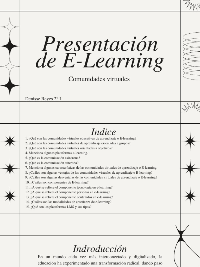 Presentación de E-Learning | PDF | Aprendizaje | Tecnologia Educacional
