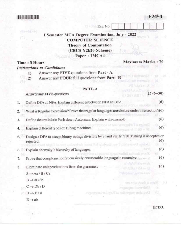 Theory of Computation | PDF