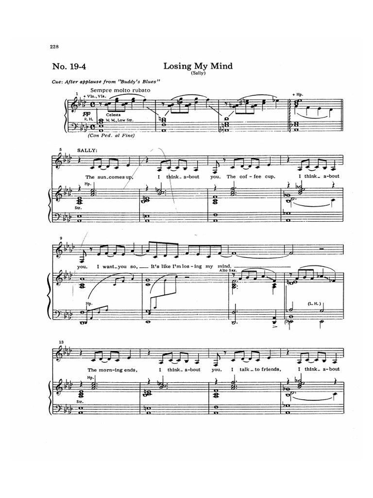 Follies - Losing My Mind | PDF