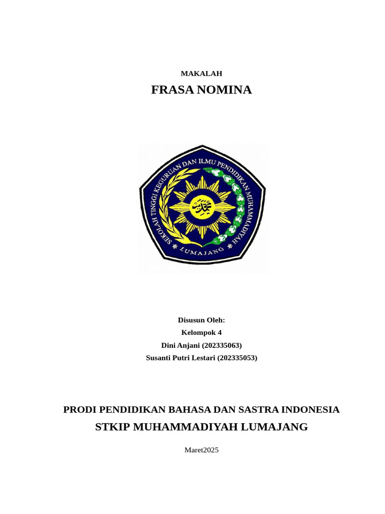 Pengertian dan Ciri Frasa Nomina | PDF