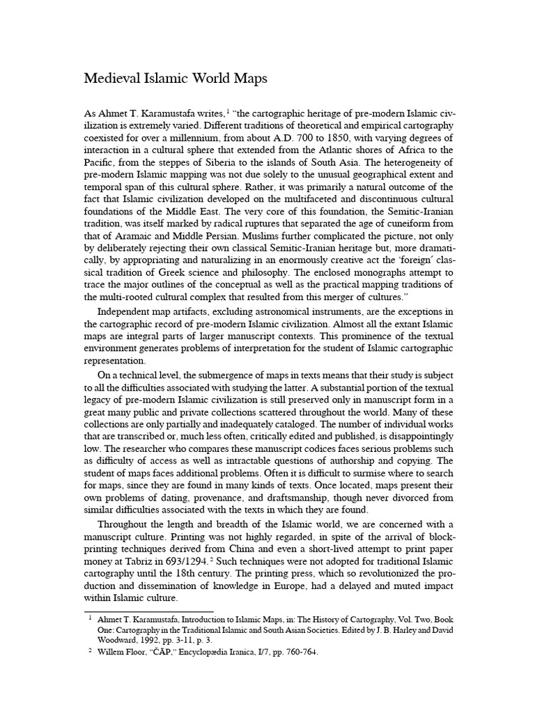 Medieval Islamic World Maps (Cartographic Images) | PDF | Cartography ...