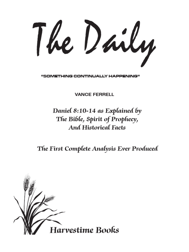 Daily by Vance Ferrell | PDF | Jesus | Book Of Daniel