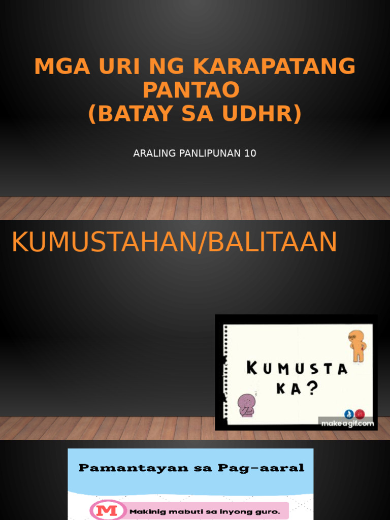 Mga Uri NG Karapatang Pantao | PDF