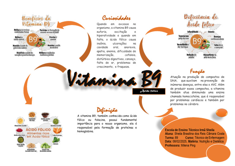 Mapa Mental - Vitamina B9 | PDF