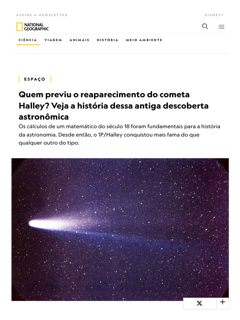 Quem Previu o Reaparecimento Do Cometa Halley - Veja A História Dessa Antiga Descoberta ...