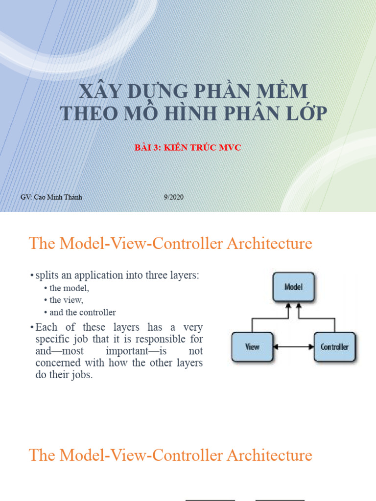 Bai 7 - Kien Truc MVC | PDF | Model–View–Controller | Software Development