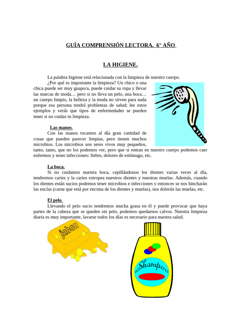 Mensaje sobre higiene personal | PDF | Higiene