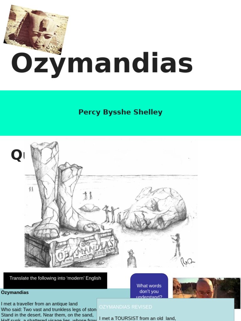 Analysis of Shelley's Ozymandias Poem | PDF | Poetry | Sonnets