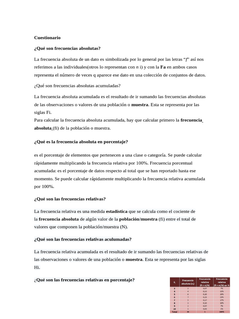 Preguntas y Mapa Conceptual | PDF | Histograma | Porcentaje