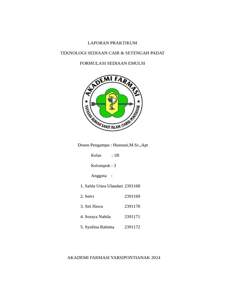 Formulasi Emulsi Minyak Ikan | PDF
