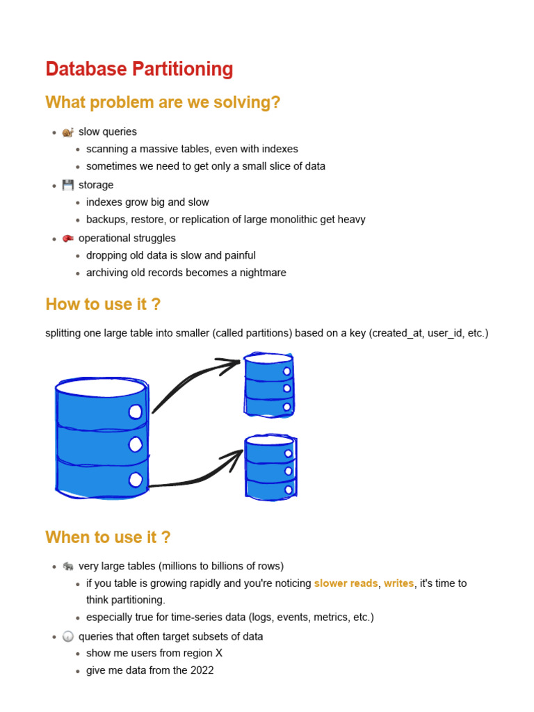 Partitioning For Database Performance | PDF | Database Index | Databases