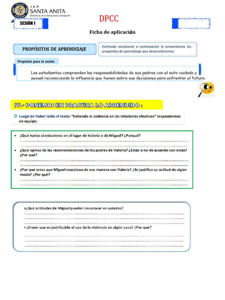 Ficha de Aplicación Dpcc . | PDF