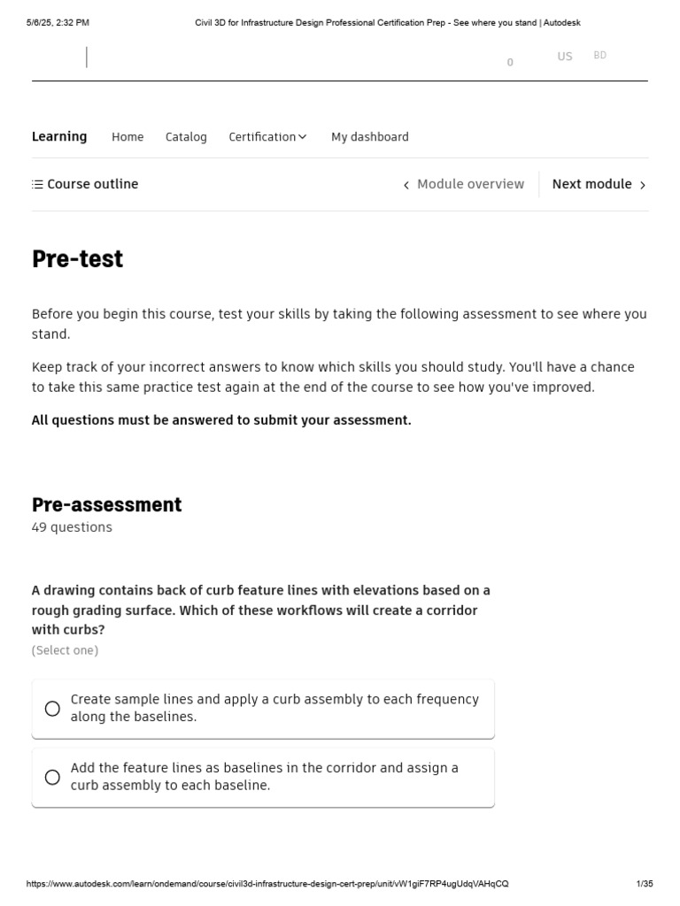 Civil 3D Certification Prep Guide | PDF | Auto Cad | Interpolation
