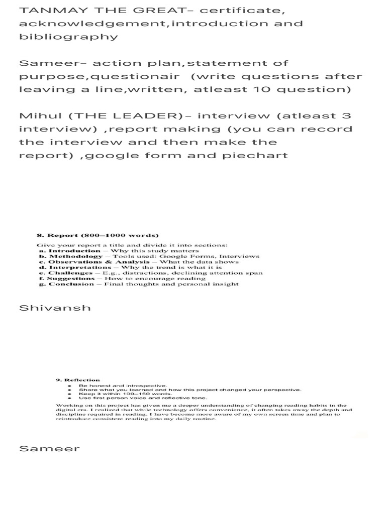 TANMAY The GREAT - Certificate, Acknowledgement, Introduction and Bibliography | PDF