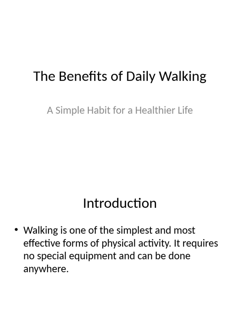 Daily Walking: Health Benefits & Tips | PDF