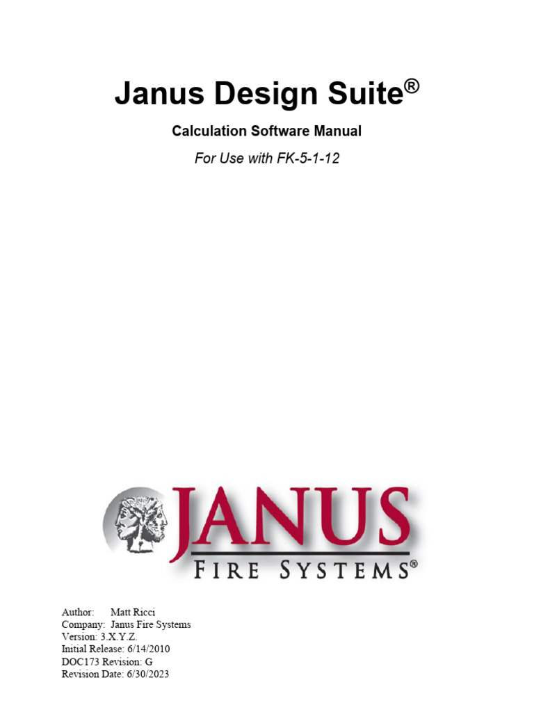 DOC173 JDS FK-5!1!12 Calc Manual Revision G | PDF | Pipe (Fluid ...