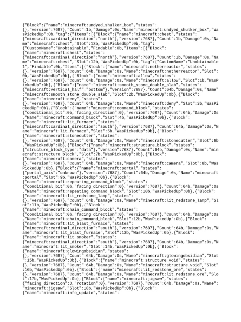 Minecraft Unobtainable Items List | PDF | Minecraft