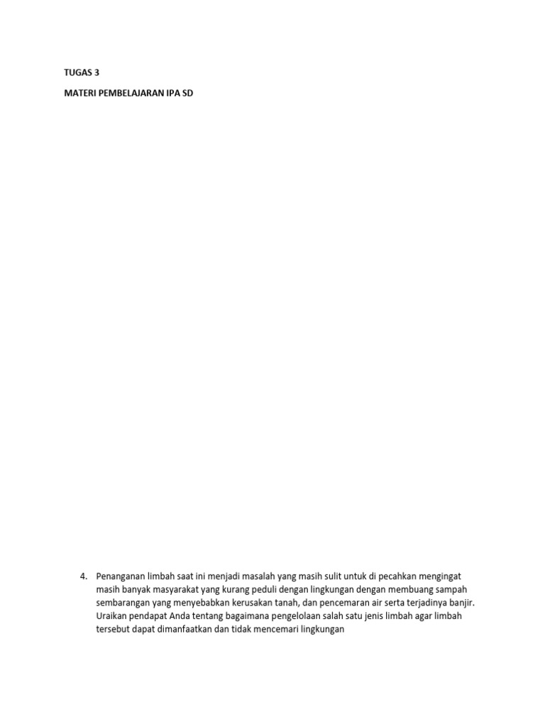 Tugas 3 Mater Pembelajaran Ipa SD | PDF