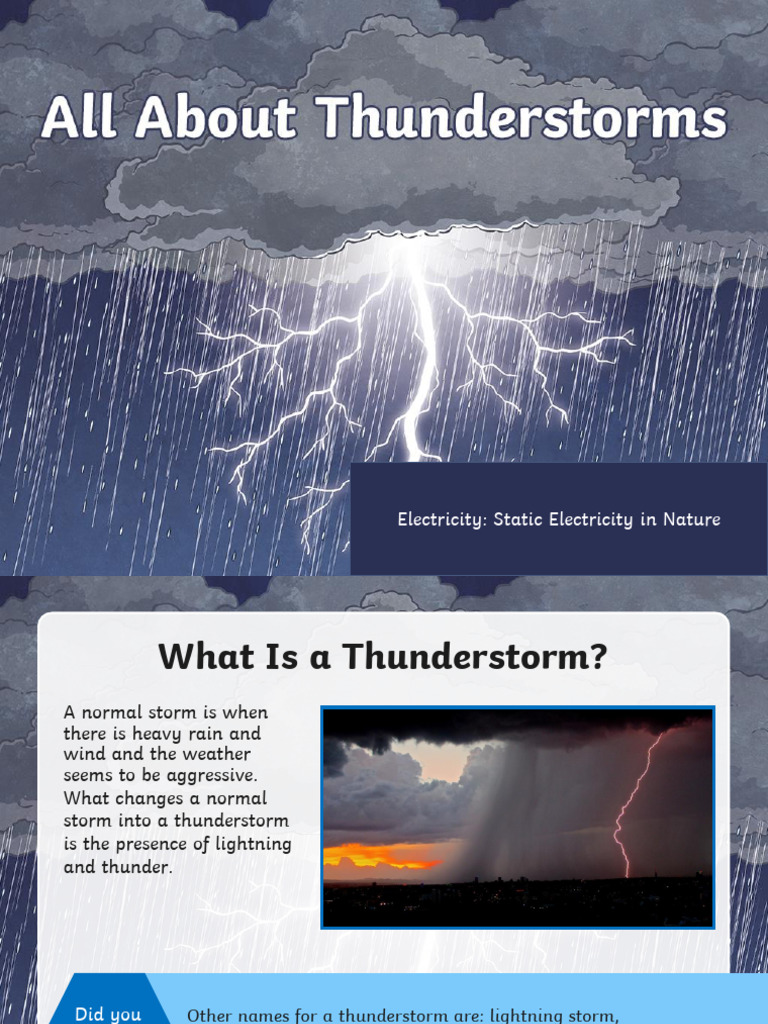 How Thunderstorms Happen PowerPoint | PDF | Thunderstorm | Lightning