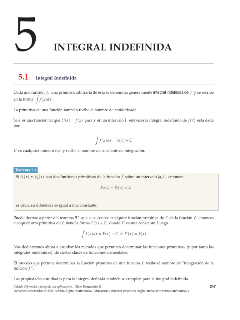Integral Indefinida p2 | PDF | Integral | Matemáticas