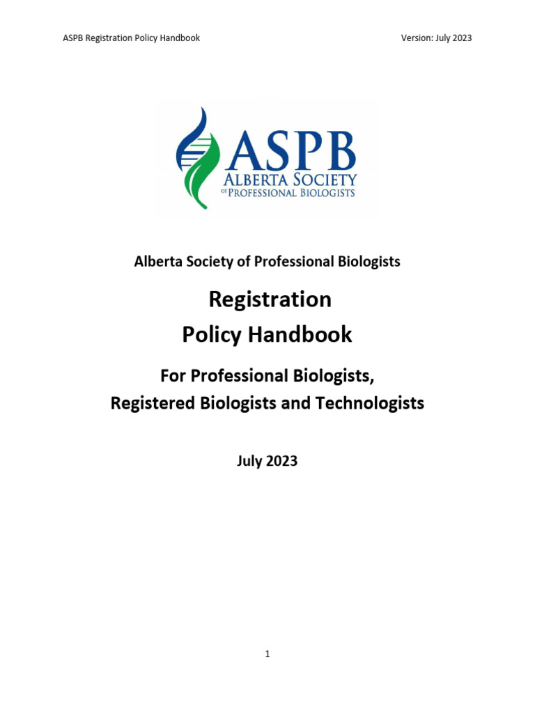 Alberta Society of Professional Biologist | PDF | Academic Degree | Science