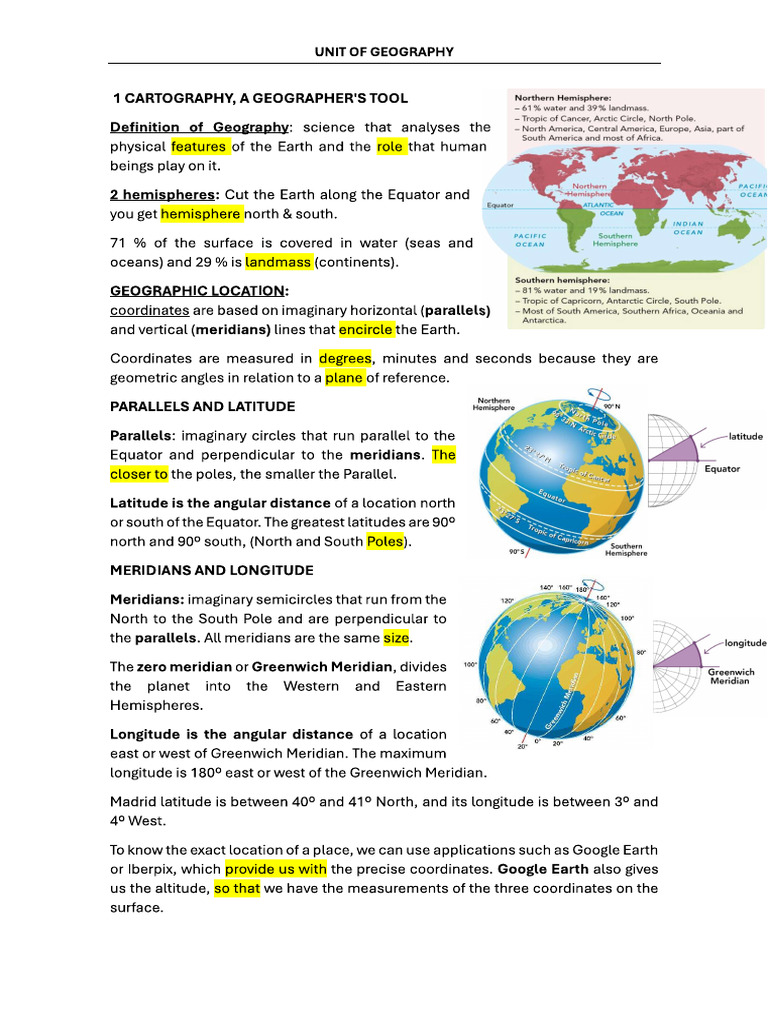 1 Cartography, A Geographer's Tool | PDF