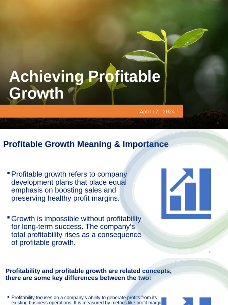 Achieving Profitable Growth V1 April 17 2024 | PDF | Return On ...