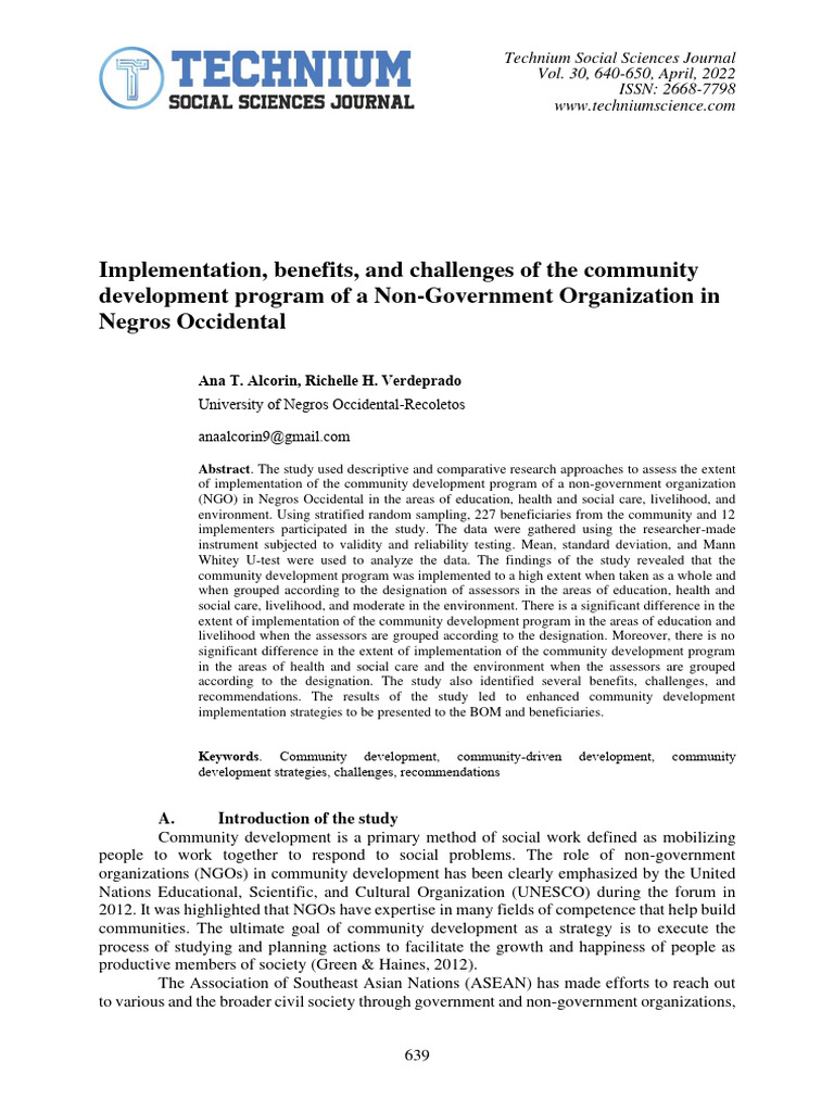550272 Implementation Benefits and Challenges o Ab57cef2 | PDF | Non Governmental Organization ...