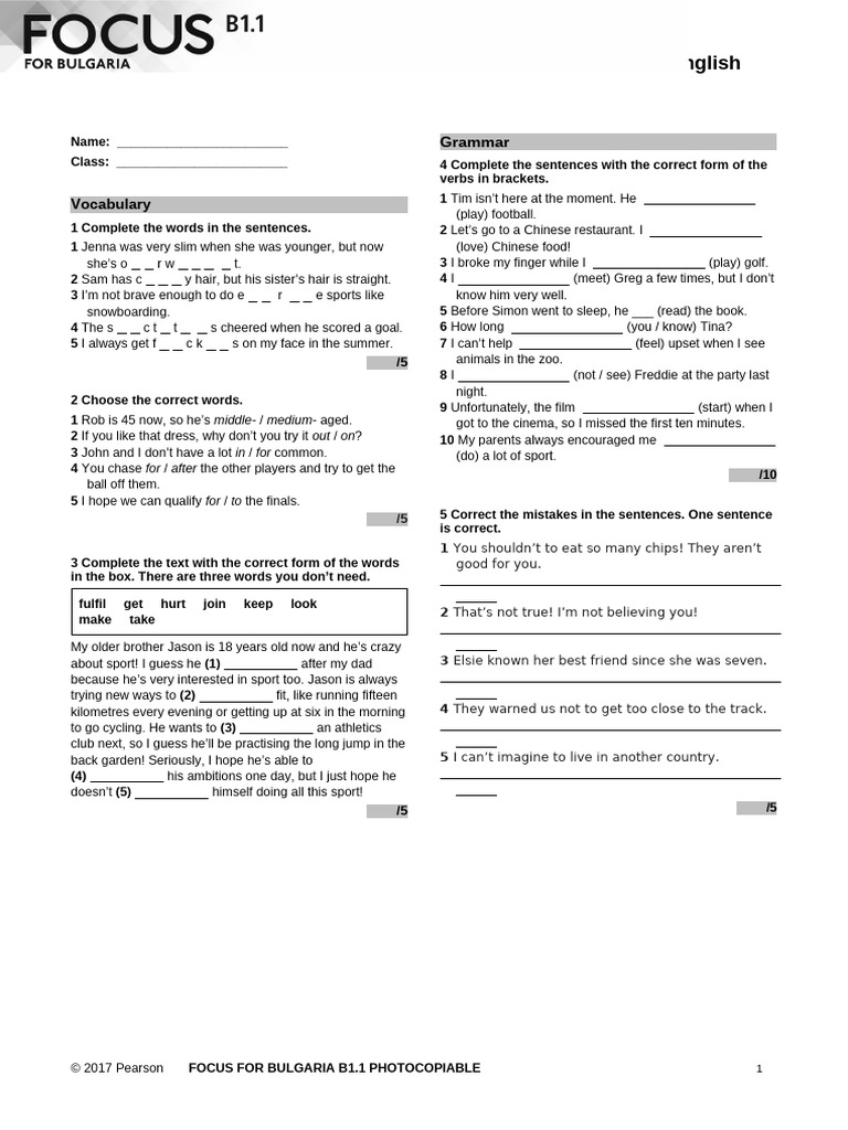 Review Units 1&2 VGU 1B | PDF