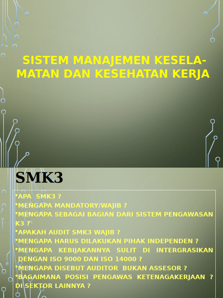 Pengenalan SMK3 | PDF