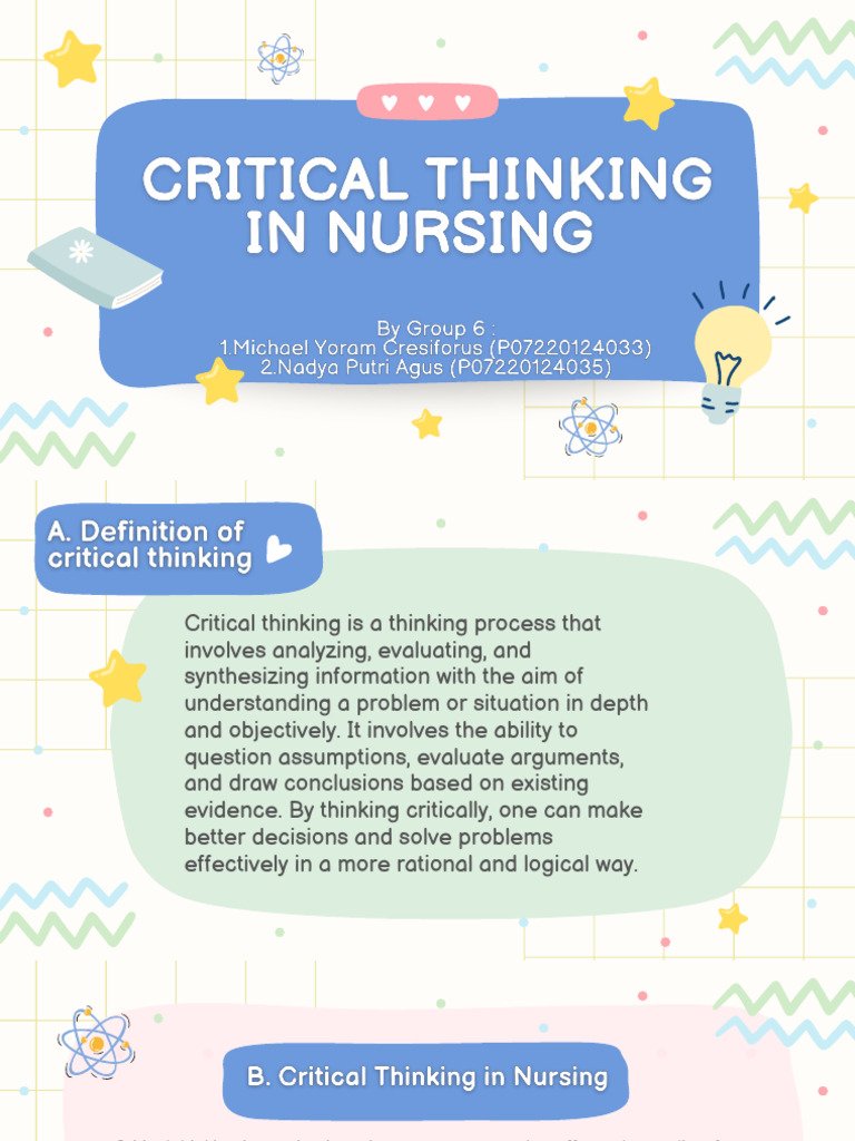 Critical Thinking in Nursing (Kelompok 6) | PDF | Critical Thinking | Thought