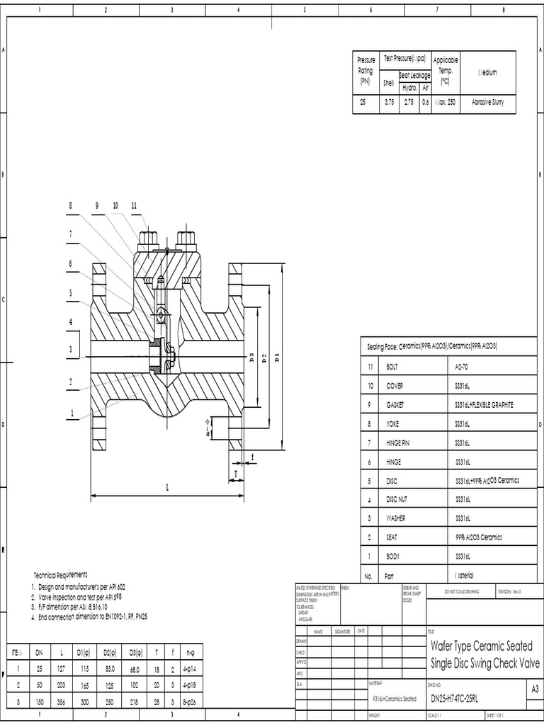 Wafer Type Swing Check Valve | PDF | Valve | Equipment