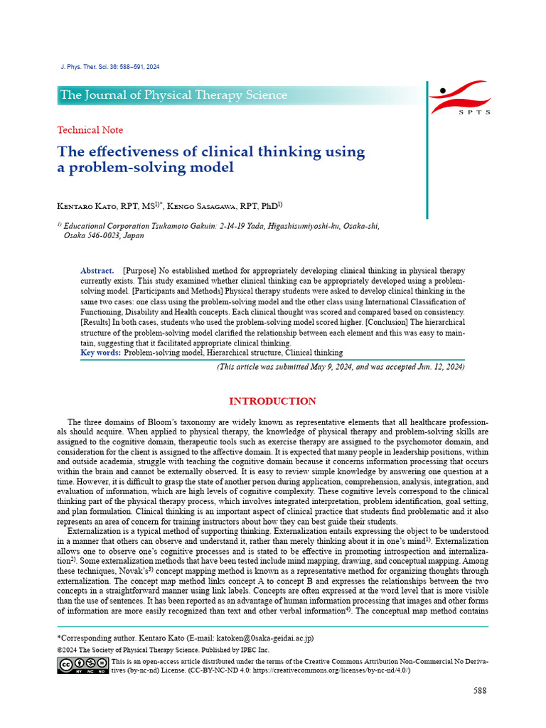 Enhancing Clinical Thinking in Physical Therapy | PDF | Conceptual ...