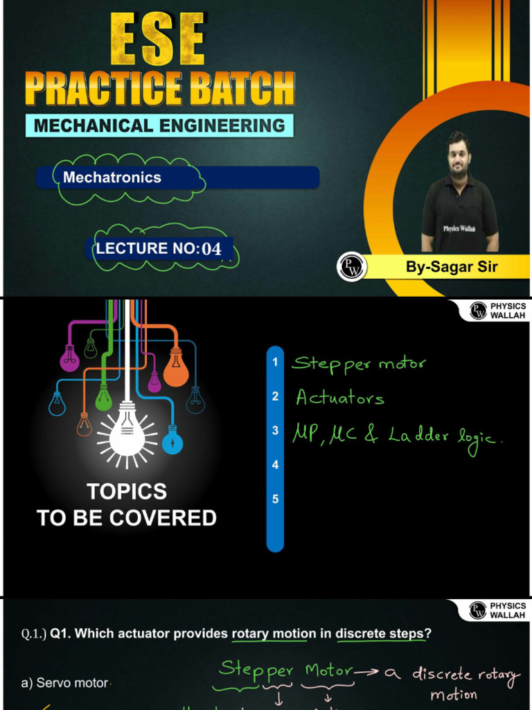 Mechatronics 04 - Class Notes | PDF