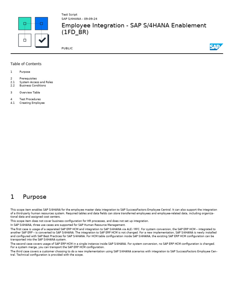 1FD S4hana2023-Fps02 BPD en BR | PDF | Human Resource Management | Databases