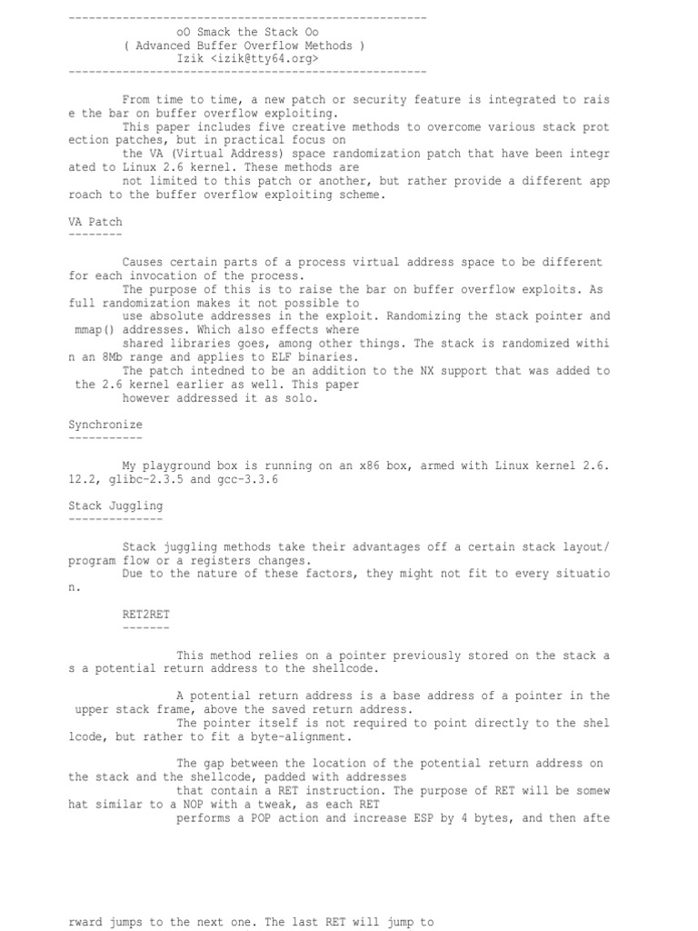 Smack The Stack | PDF | Computer Programming | Computing Smack The Stack | PDF | Computer Programming | Computing