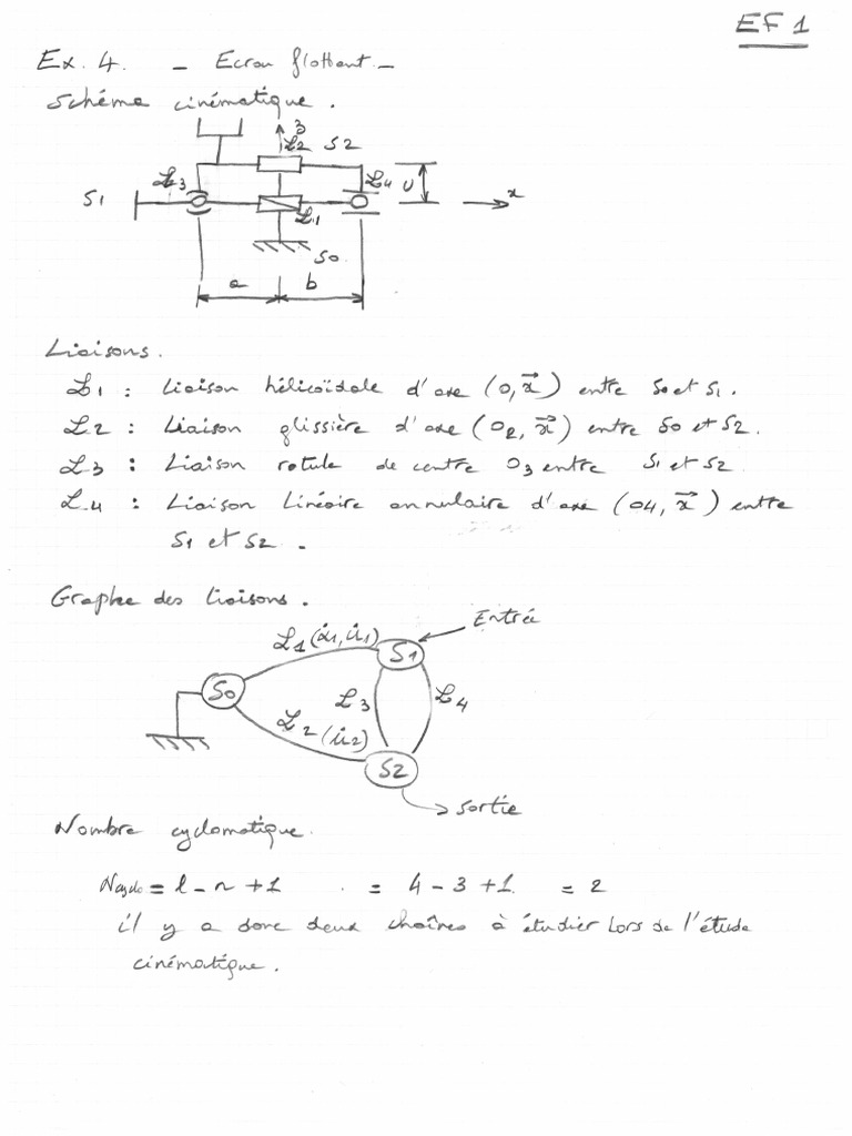 Exercice 4 - Ecrou Flottant 2020-2021 (Eléments de Correction) | PDF