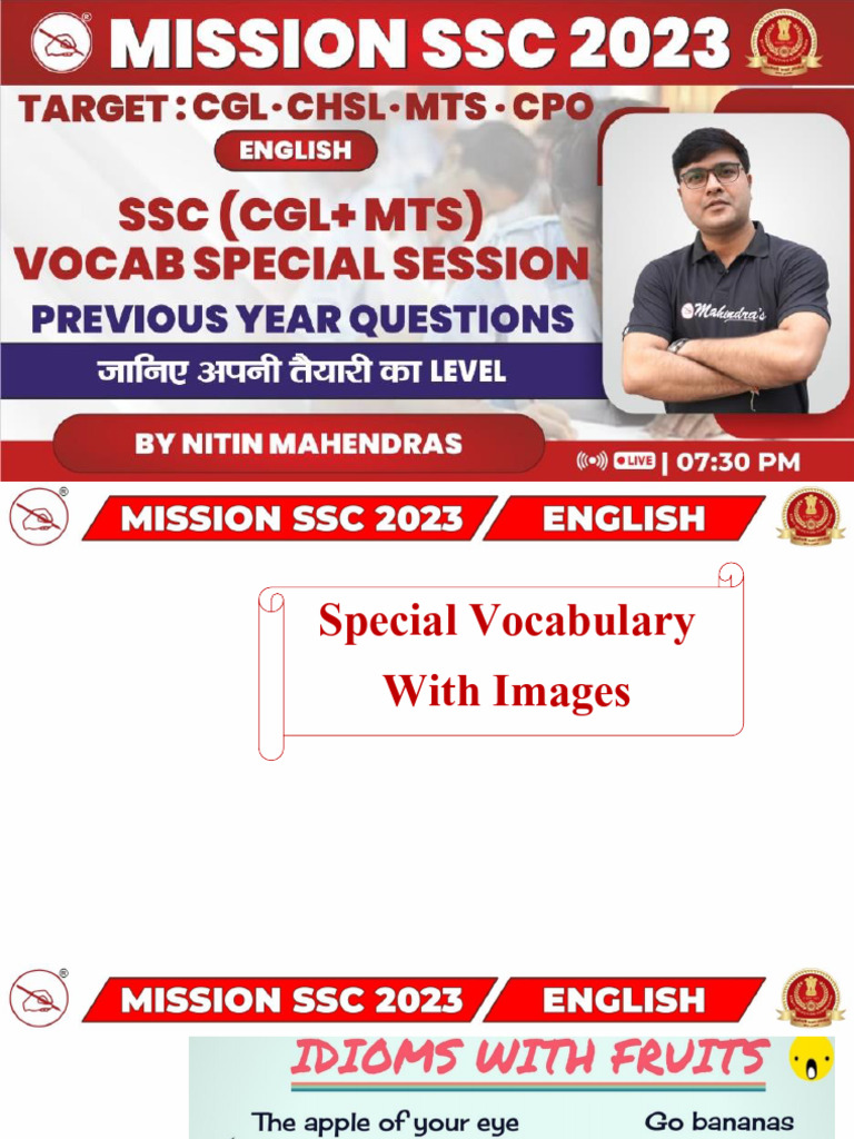 10 April Ssc Vocab Special Session | PDF