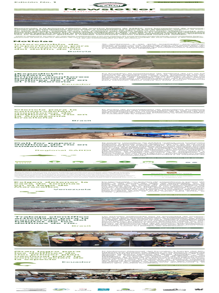 Newsletter - SARDI - Edición 1 | PDF | Biodiversidad | Entorno natural