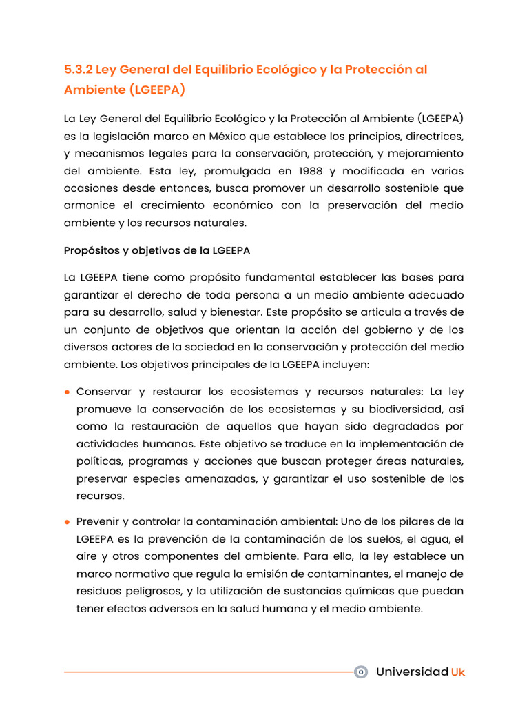 5.3.2 Ley General del Equilibrio Ecológico y la Protección al Ambiente ...