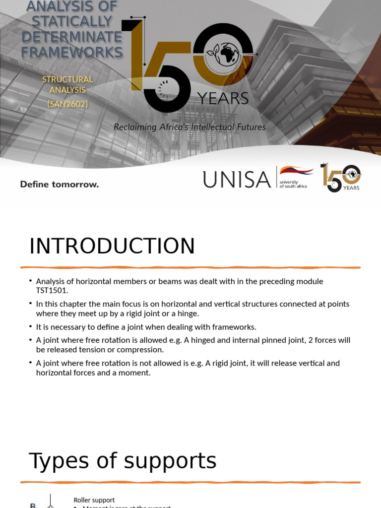 Aalysis of statically determinate framework. | PDF