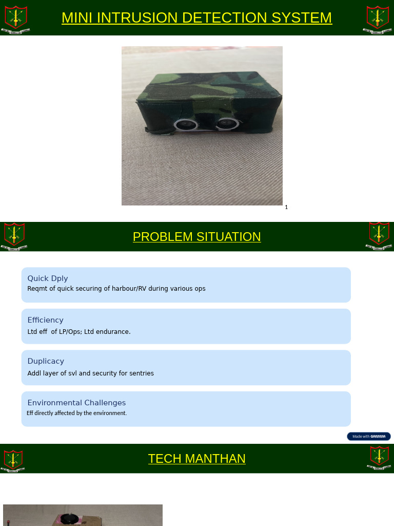ground sensors for intrusion detection | PDF